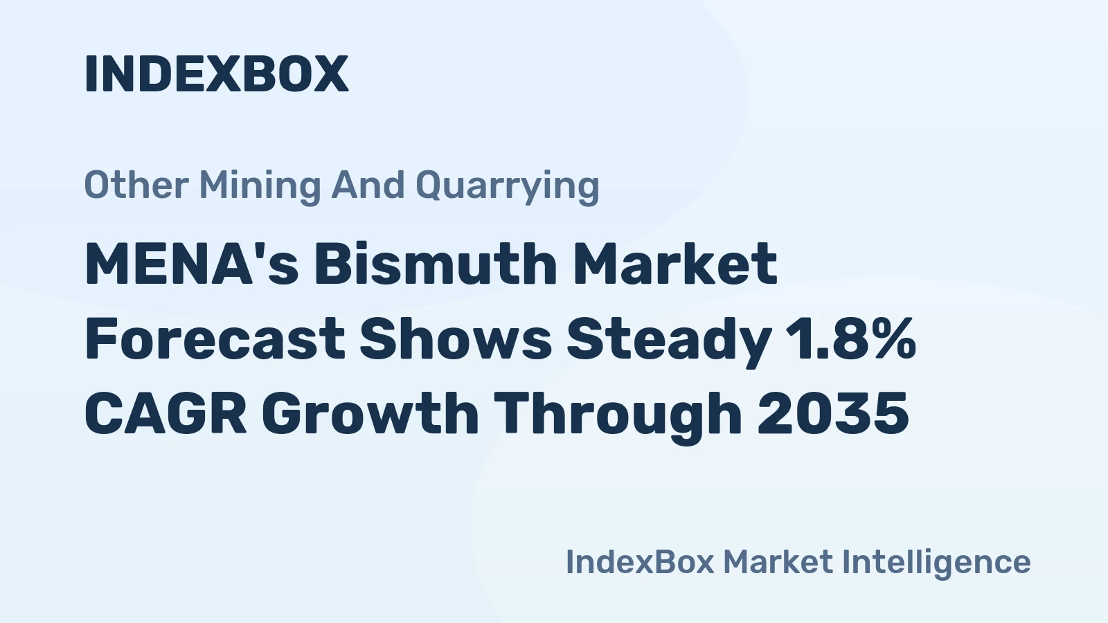 MENA's Bismuth Market Forecast Shows Steady 1.8% CAGR Growth Through 2035