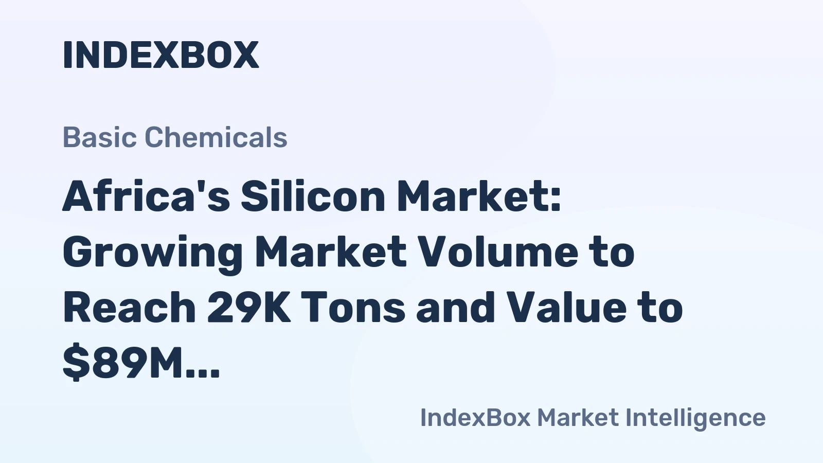 Africa's Silicon Market: Growing Market Volume to Reach 29K Tons and Value to $89M by 2035
