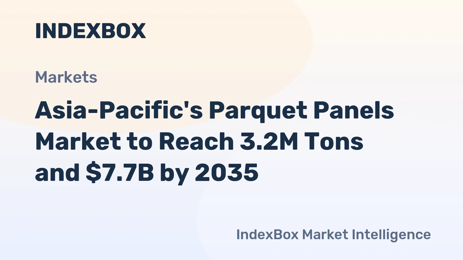 Asia-Pacific's Parquet Panels Market to Reach 3.2M Tons and $7.7B by 2035