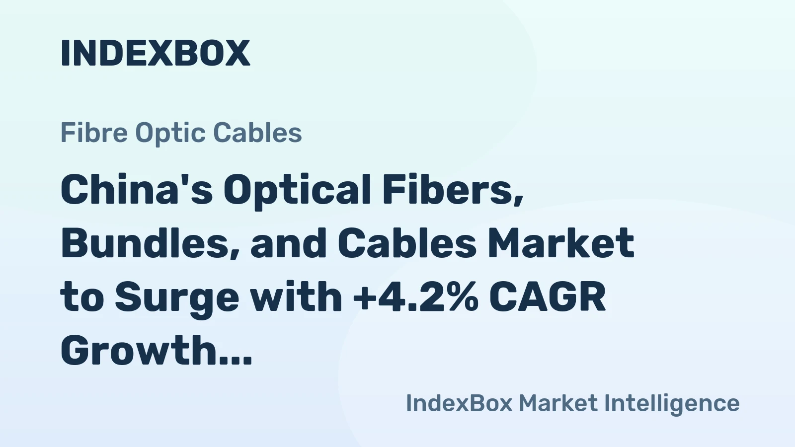 China's Optical Fibers, Bundles, and Cables Market to Surge with +4.2% CAGR Growth in Volume by 2035