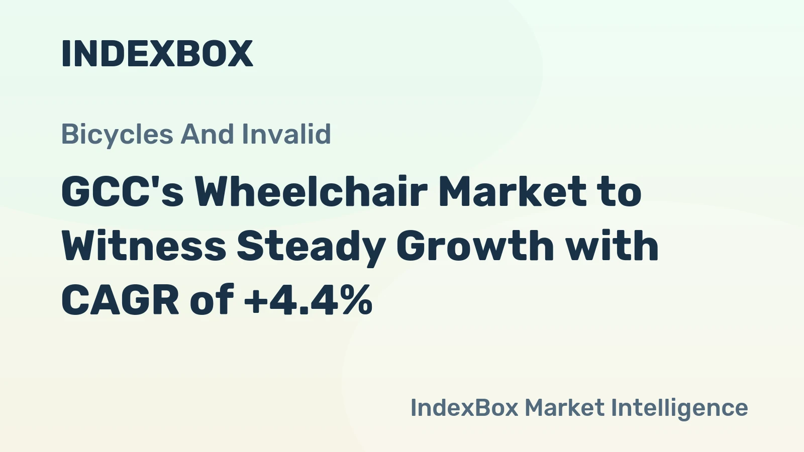 GCC's Wheelchair Market to Witness Steady Growth with CAGR of +4.4%