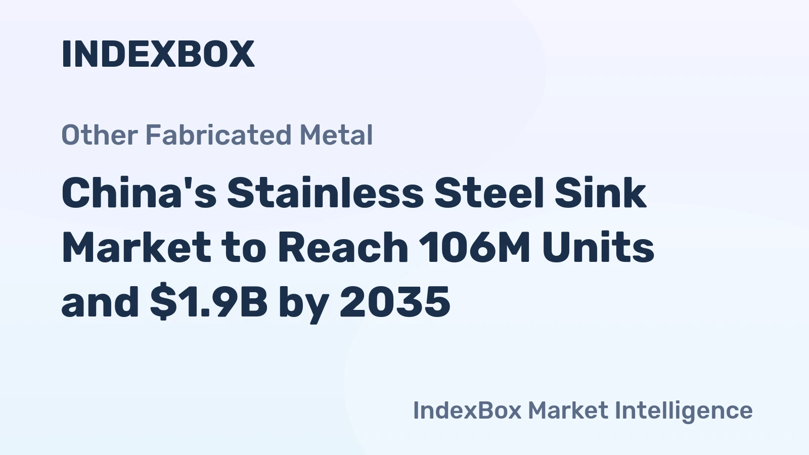 China's Stainless Steel Sink Market to Reach 106M Units and $1.9B by 2035