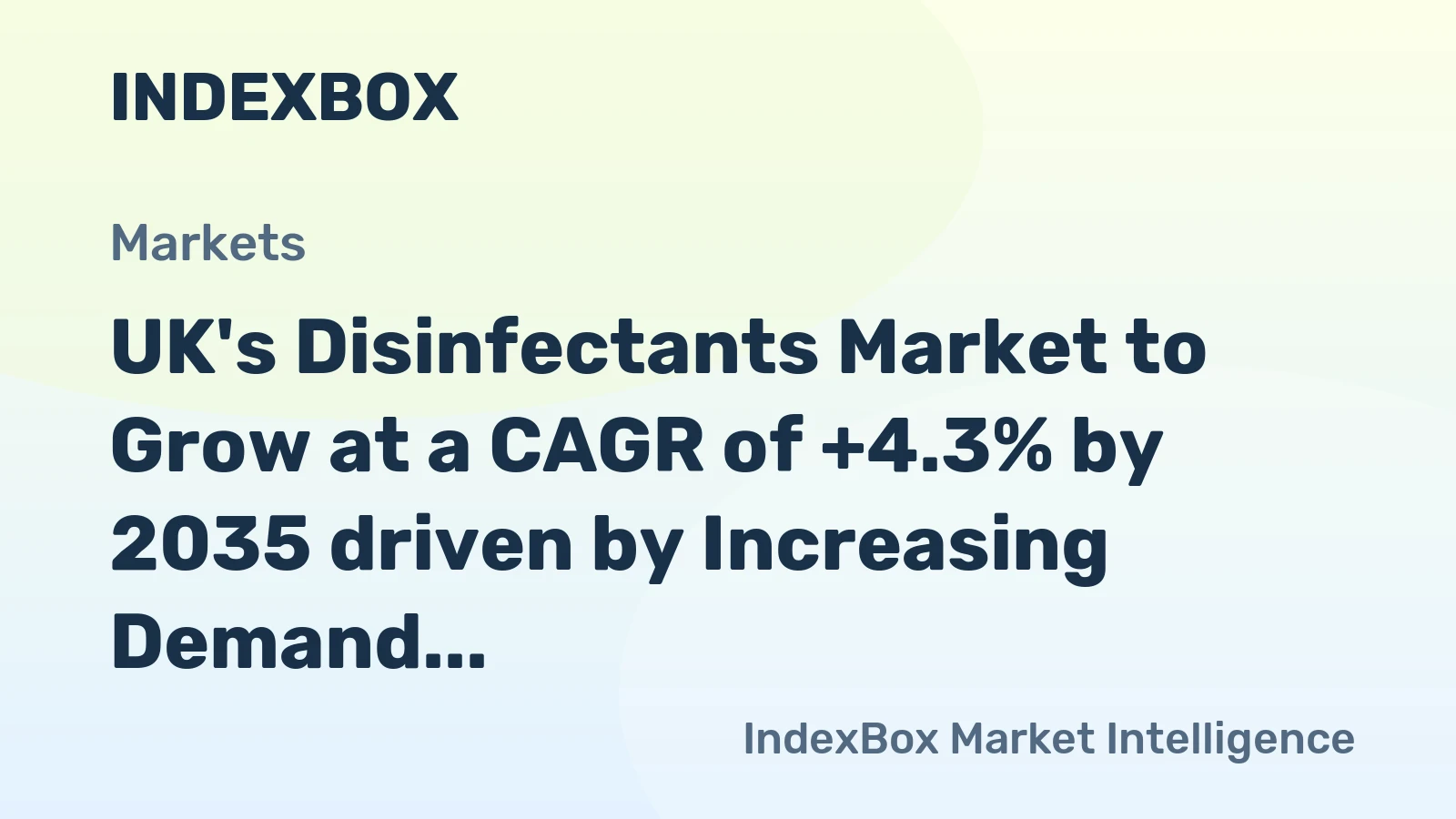 UK's Disinfectants Market to Grow at a CAGR of +4.3% by 2035 driven by Increasing Demand