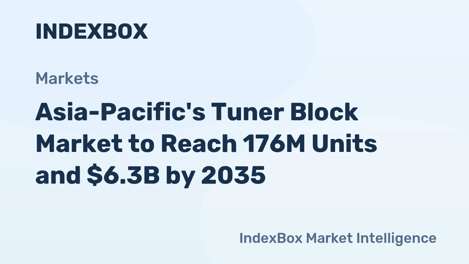 Asia-Pacific's Tuner Block Market to Reach 176M Units and $6.3B by 2035