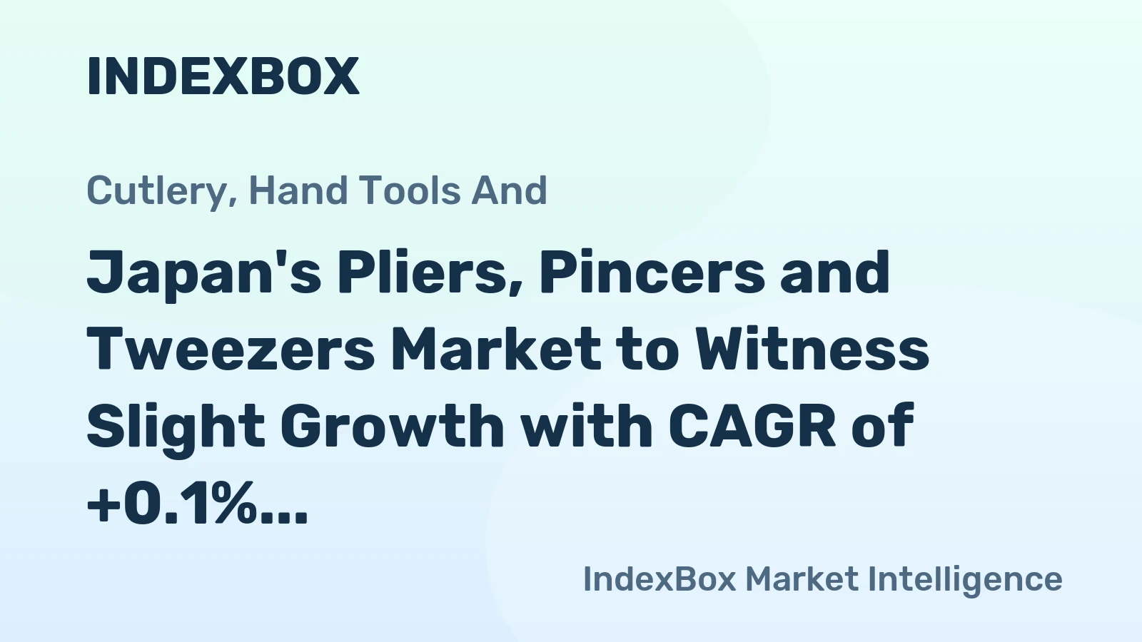 Japan's Pliers, Pincers and Tweezers Market to Witness Slight Growth with CAGR of +0.1% from 2024 to 2035