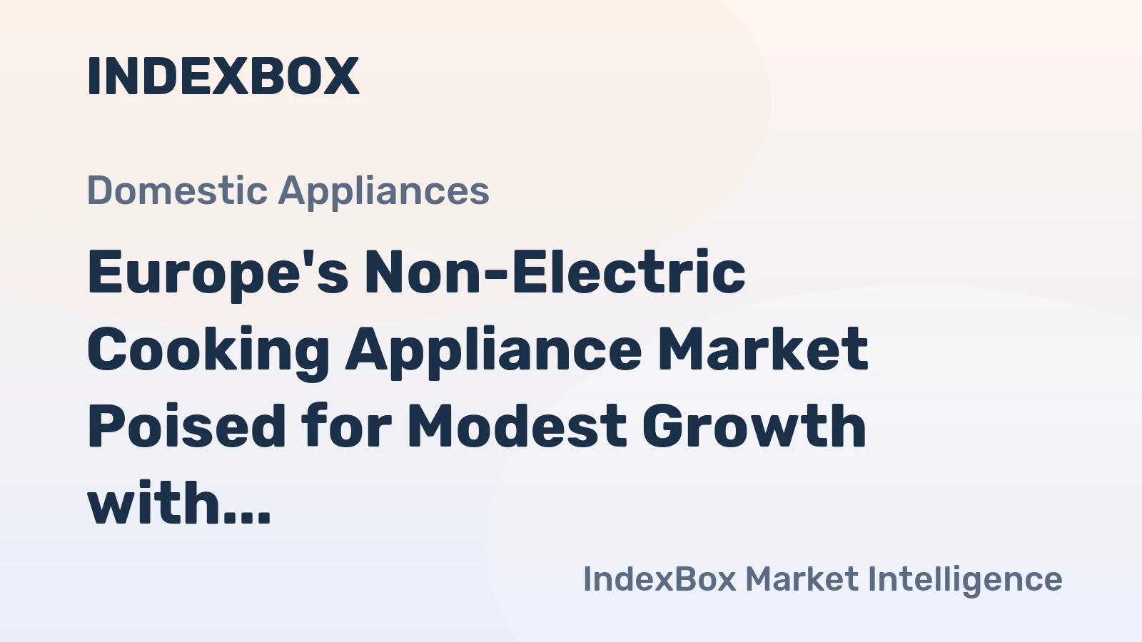Europe's Non-Electric Cooking Appliance Market Poised for Modest Growth with +1.6% CAGR