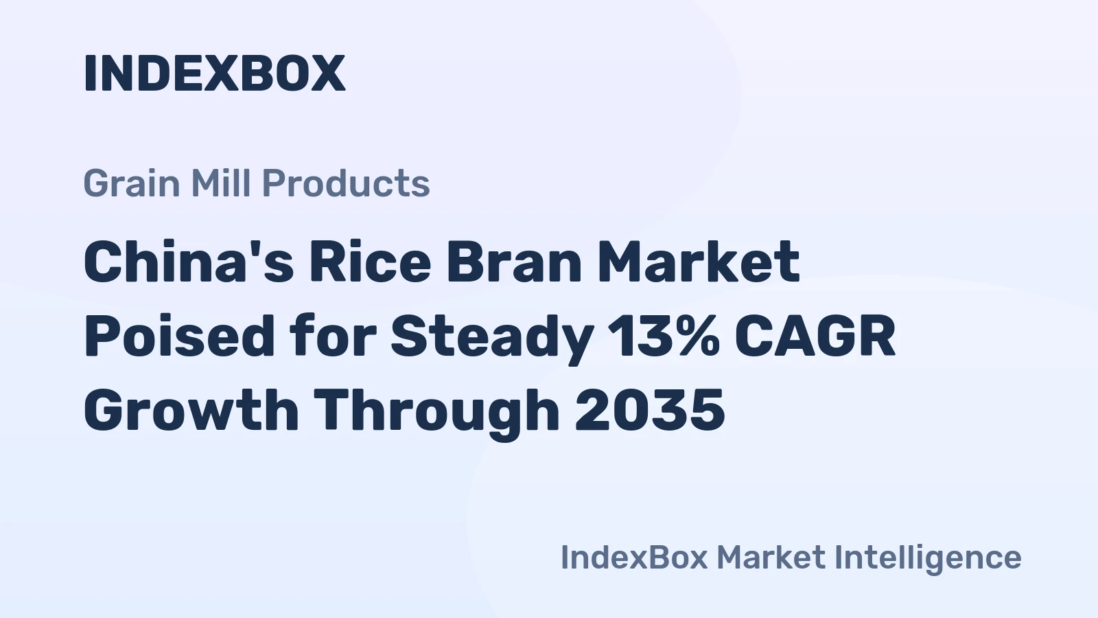 China's Rice Bran Market Poised for Steady 13% CAGR Growth Through 2035