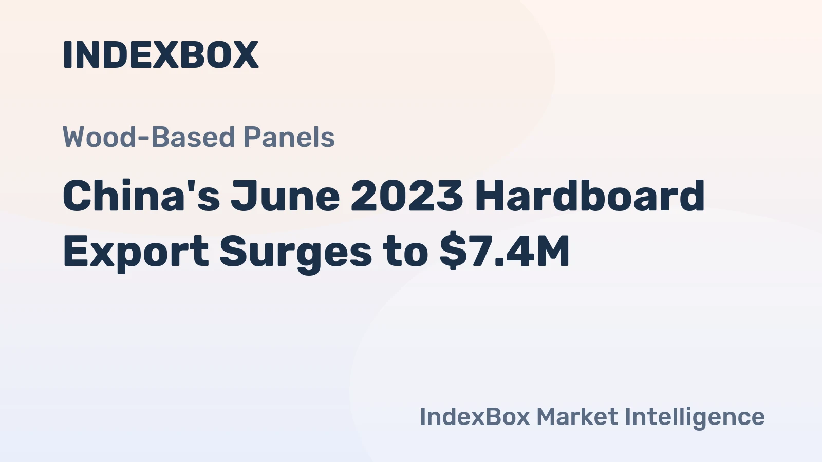 China's June 2023 Hardboard Export Surges to $7.4M