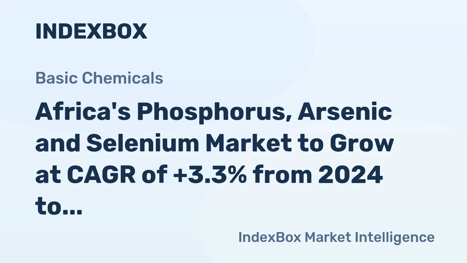 Africa's Phosphorus, Arsenic and Selenium Market to Grow at CAGR of +3.3% from 2024 to 2035