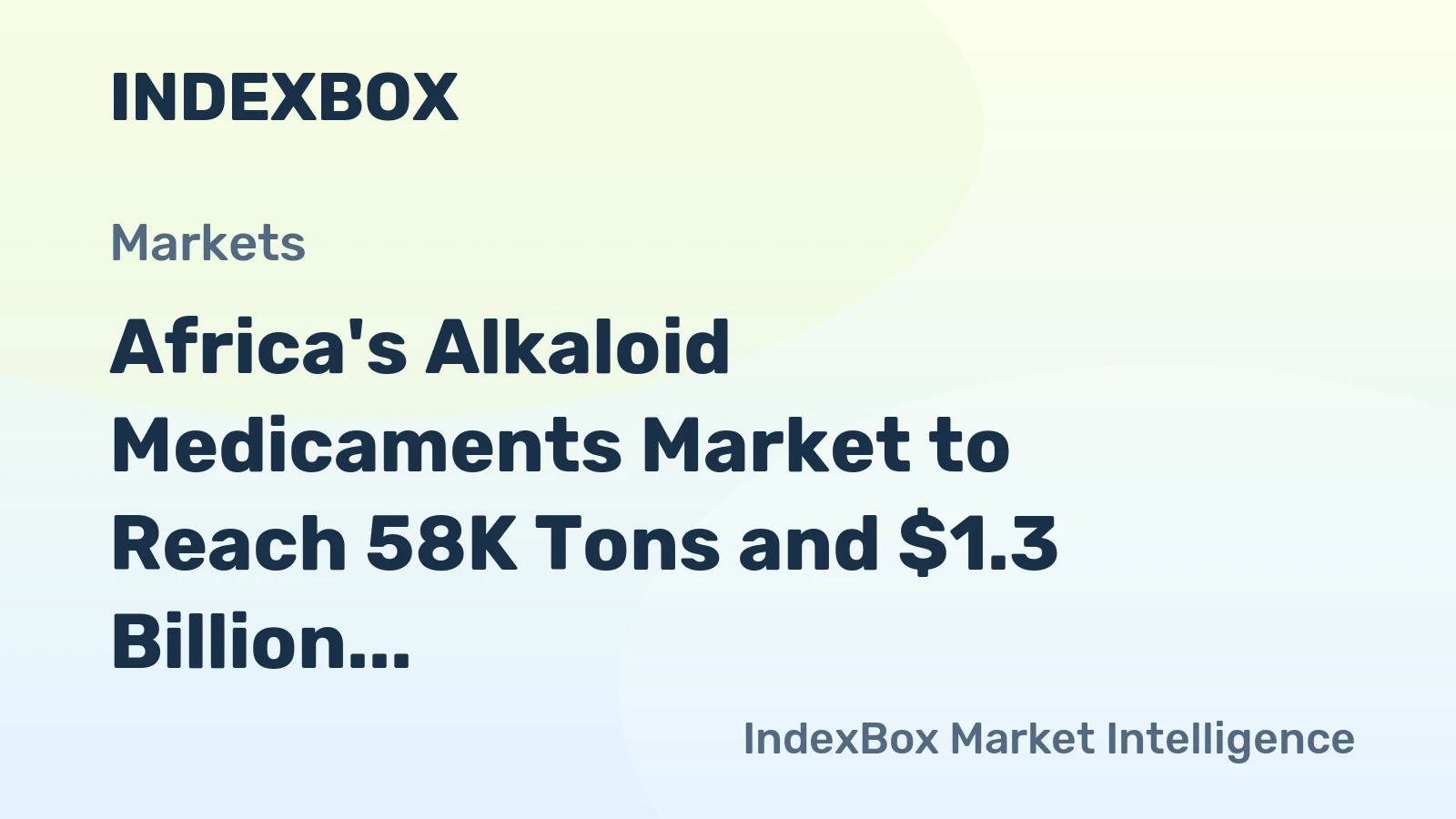 Africa's Alkaloid Medicaments Market to Reach 58K Tons and $1.3 Billion by 2035