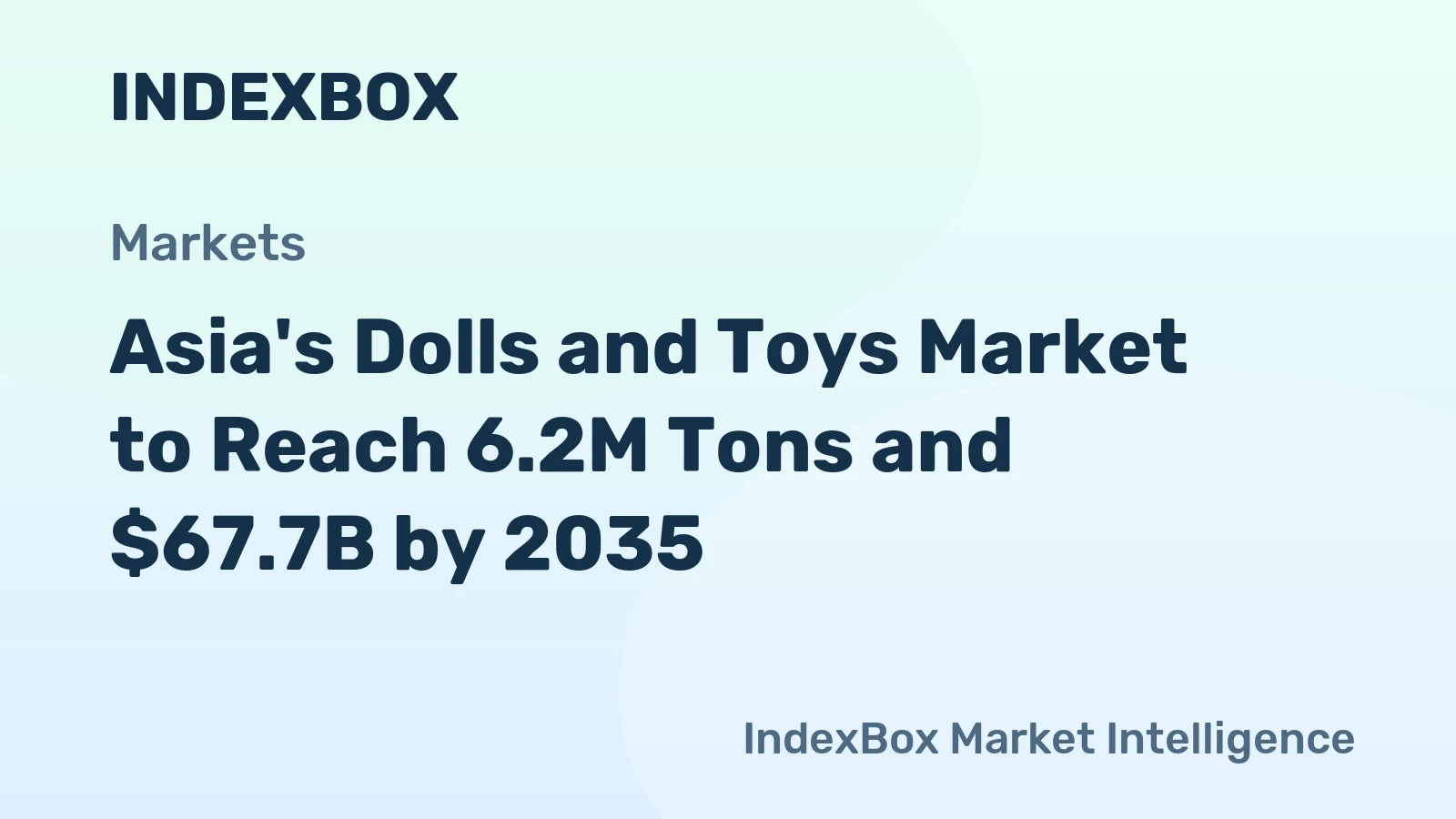 Asia's Dolls and Toys Market to Reach 6.2M Tons and $67.7B by 2035