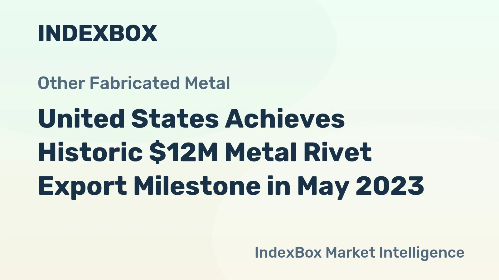 United States Achieves Historic $12M Metal Rivet Export Milestone in May 2023
