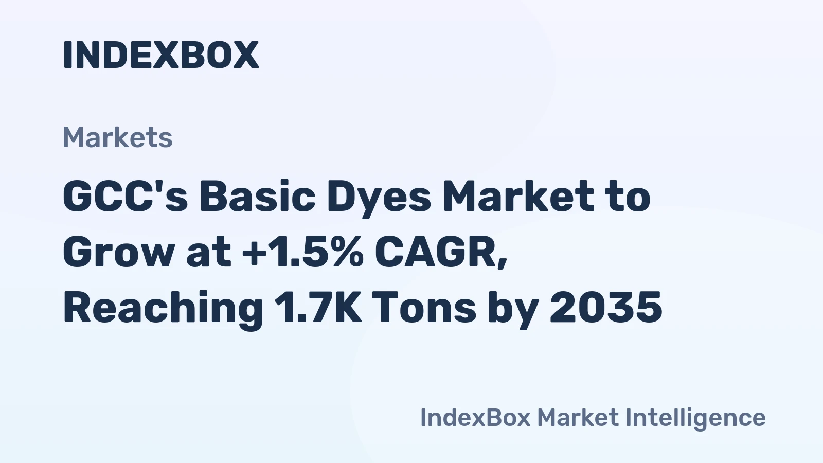 GCC's Basic Dyes Market to Grow at +1.5% CAGR, Reaching 1.7K Tons by 2035