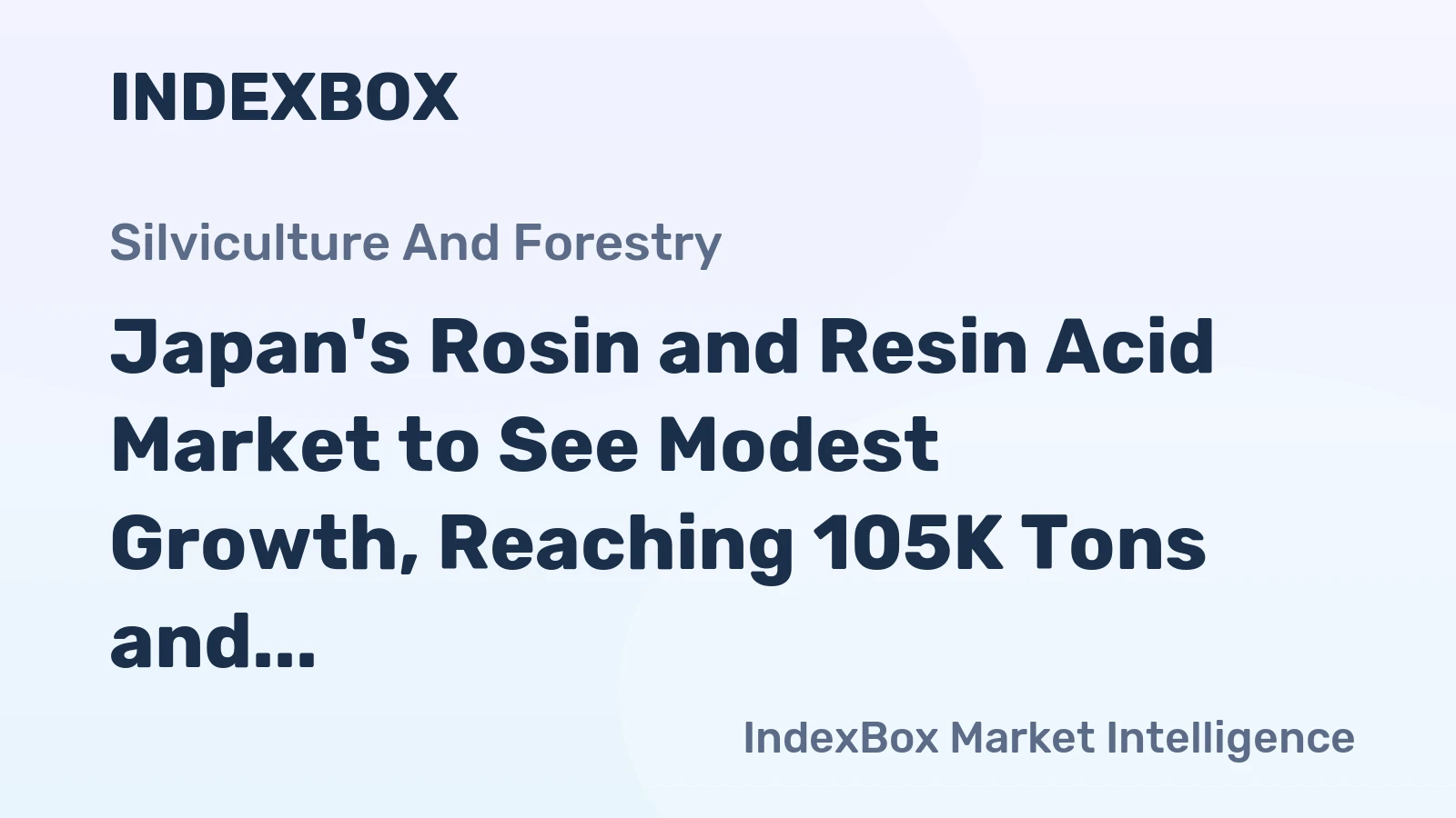 Japan's Rosin and Resin Acid Market to See Modest Growth, Reaching 105K Tons and $211M by 2035