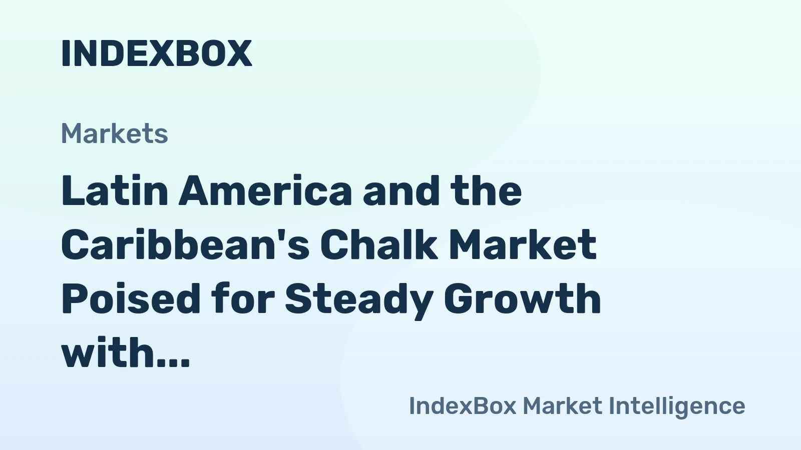 Latin America and the Caribbean's Chalk Market Poised for Steady Growth with 3.3% CAGR