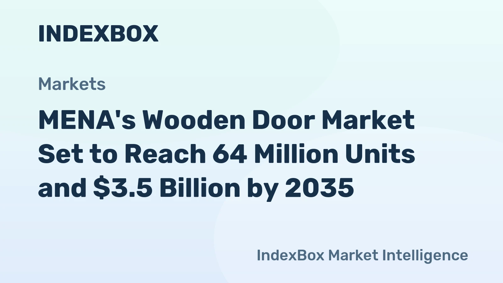 MENA's Wooden Door Market Set to Reach 64 Million Units and $3.5 Billion by 2035