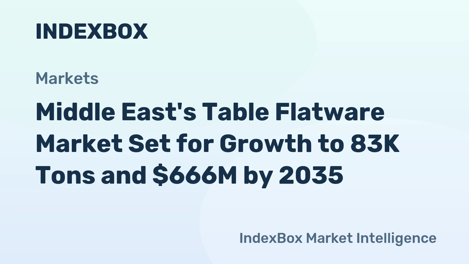 Middle East's Table Flatware Market Set for Growth to 83K Tons and $666M by 2035