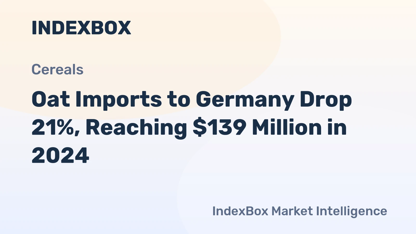 Oat Imports to Germany Drop 21%, Reaching $139 Million in 2024