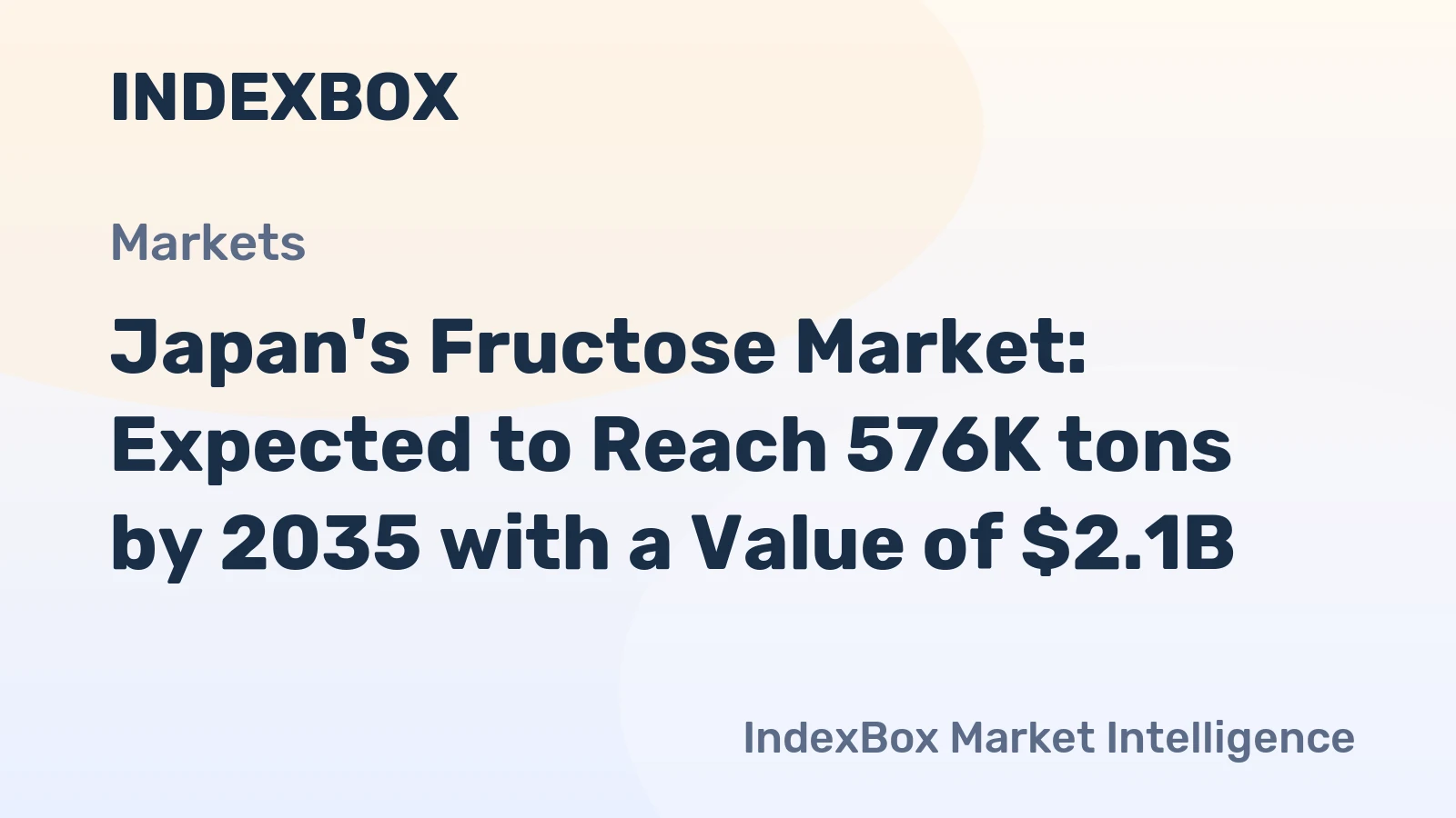 Japan's Fructose Market: Expected to Reach 576K tons by 2035 with a Value of $2.1B