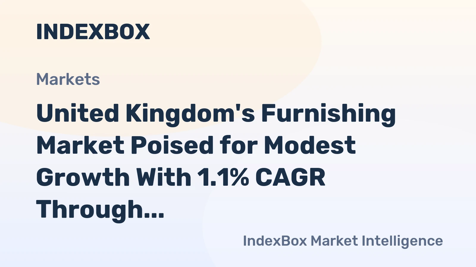 United Kingdom's Furnishing Market Poised for Modest Growth With 1.1% CAGR Through 2035