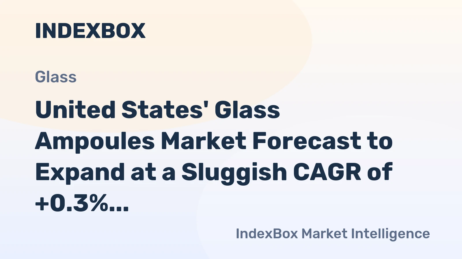 United States' Glass Ampoules Market Forecast to Expand at a Sluggish CAGR of +0.3% Through 2035
