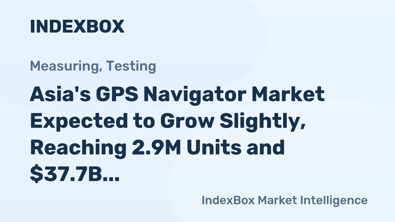 Asia's GPS Navigator Market Expected to Grow Slightly, Reaching 2.9M Units and $37.7B by 2035