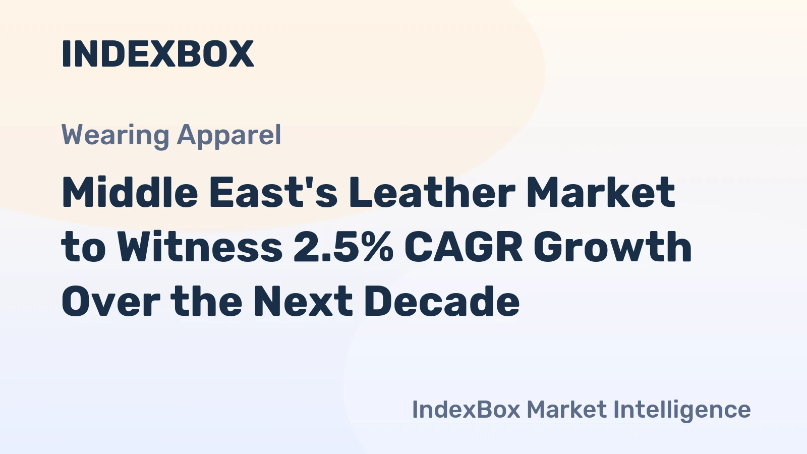 Middle East's Leather Market to Witness 2.5% CAGR Growth Over the Next Decade