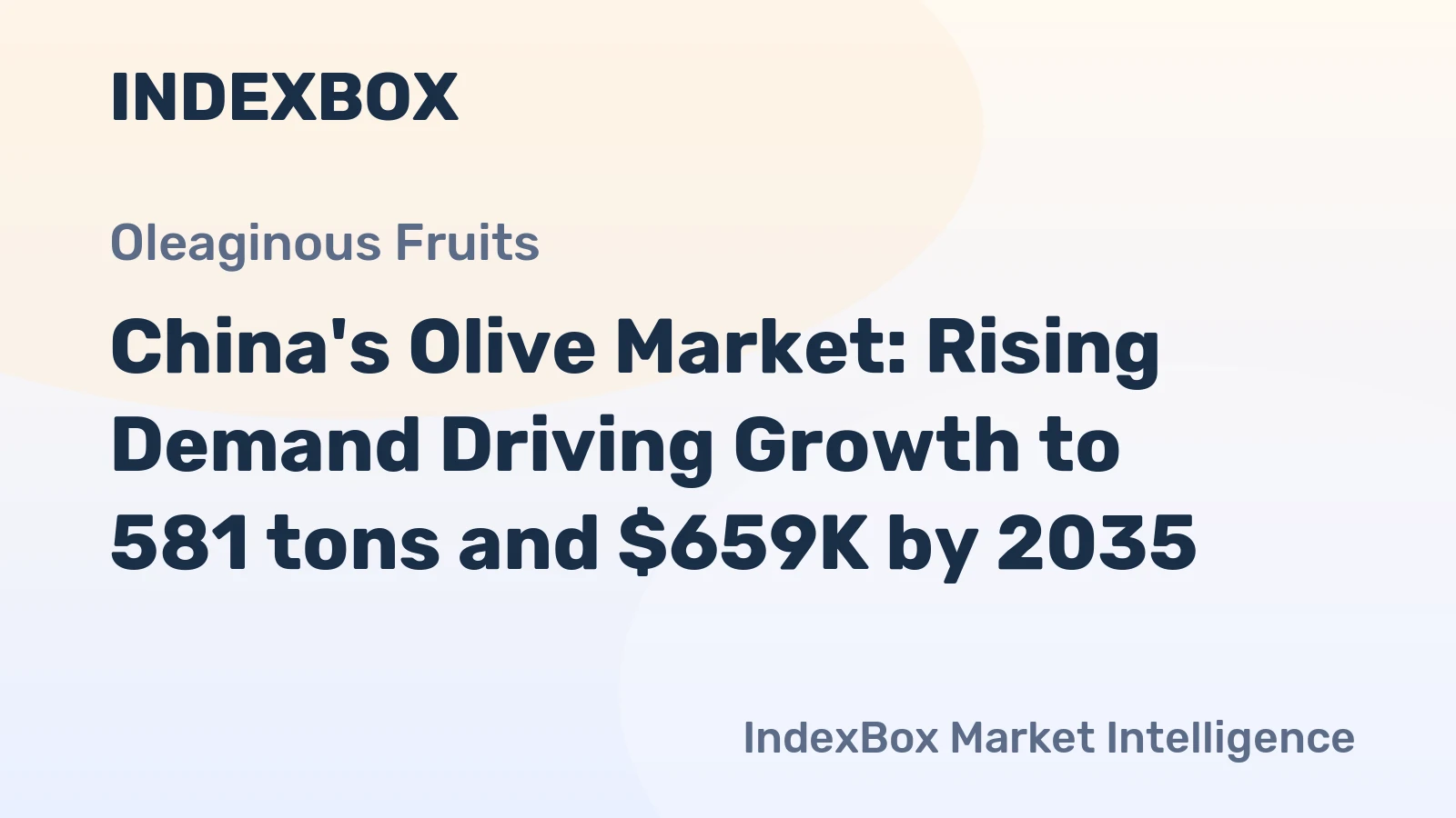 China's Olive Market: Rising Demand Driving Growth to 581 tons and $659K by 2035