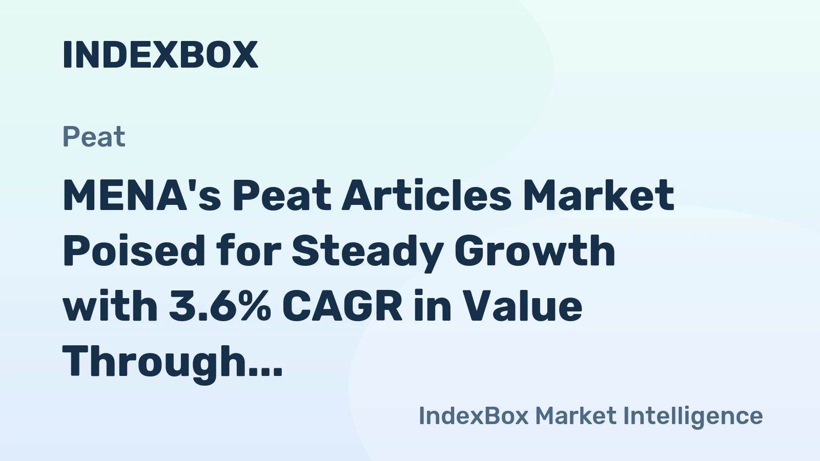 MENA's Peat Articles Market Poised for Steady Growth with 3.6% CAGR in Value Through 2035