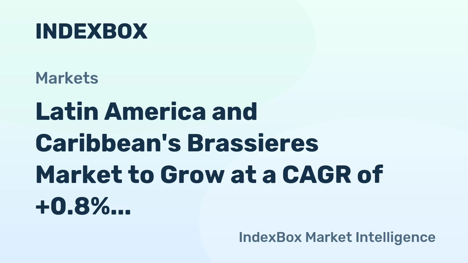 Latin America and Caribbean's Brassieres Market to Grow at a CAGR of +0.8% through 2035, Reaching $2.4 Billion in Value