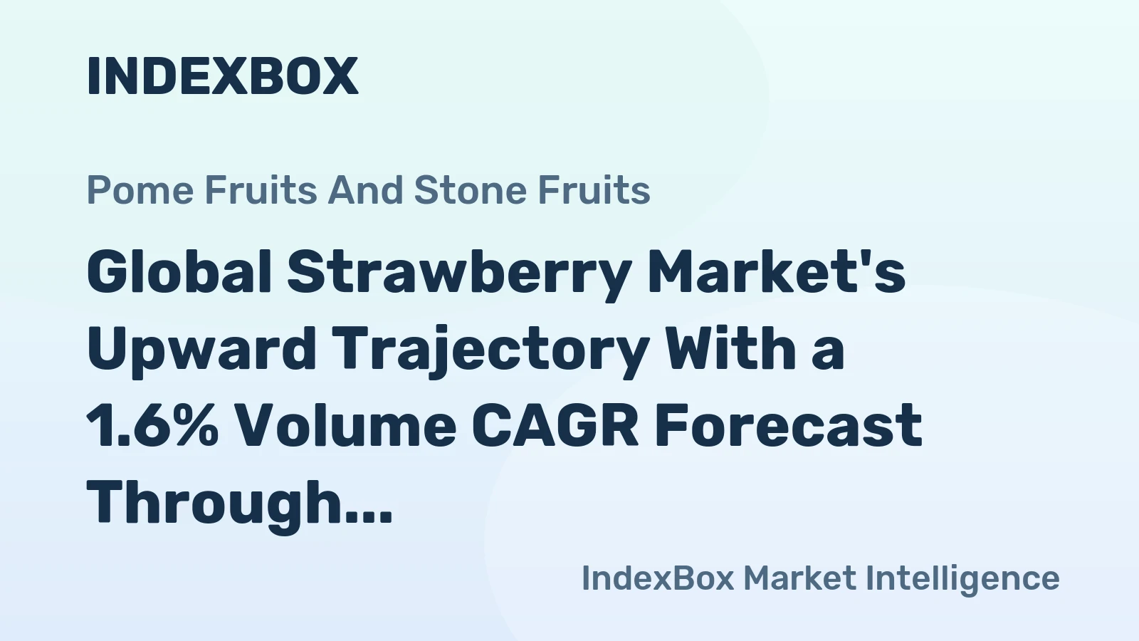 Global Strawberry Market's Upward Trajectory With a 1.6% Volume CAGR Forecast Through 2035