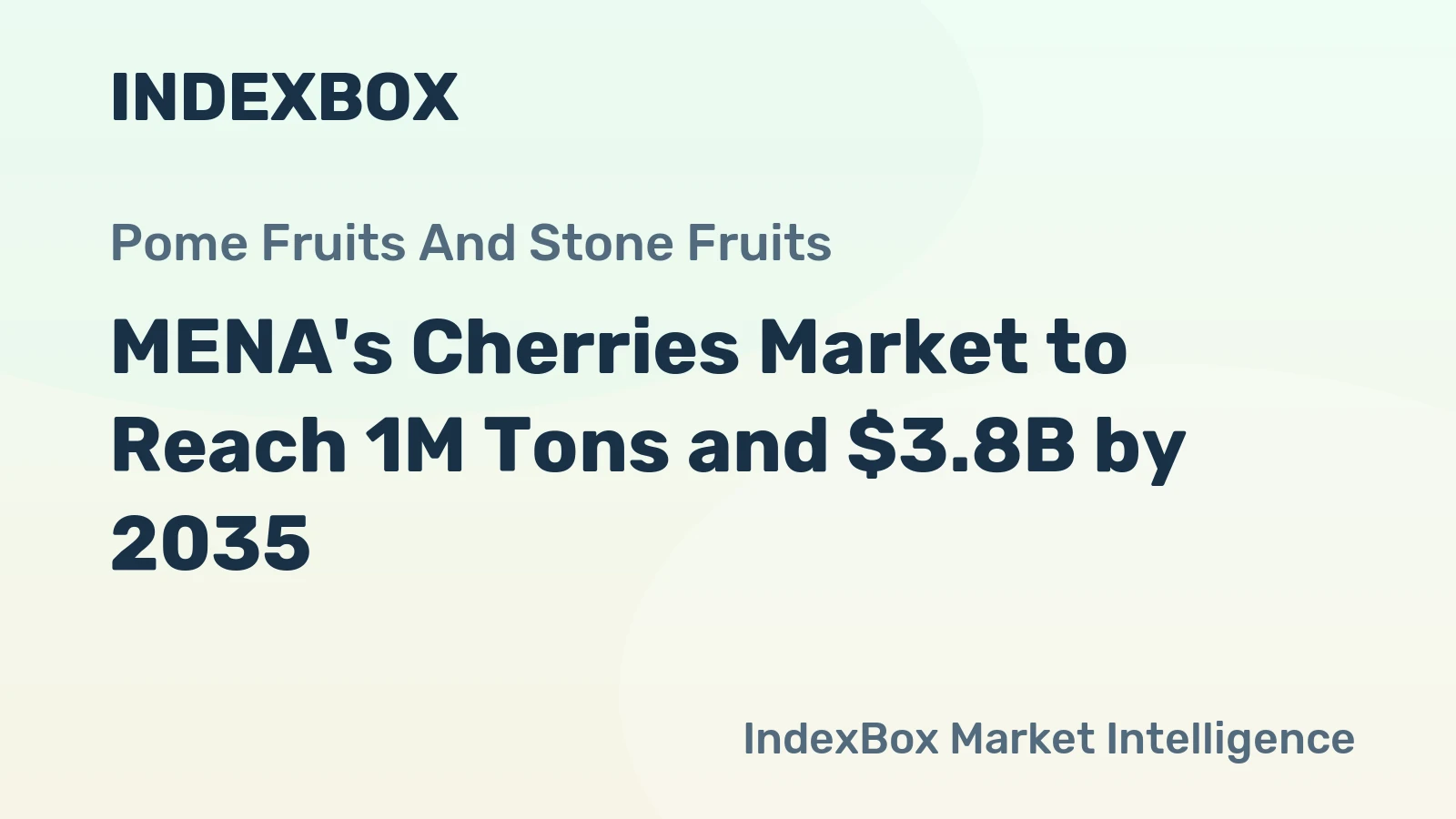 MENA's Cherries Market to Reach 1M Tons and $3.8B by 2035