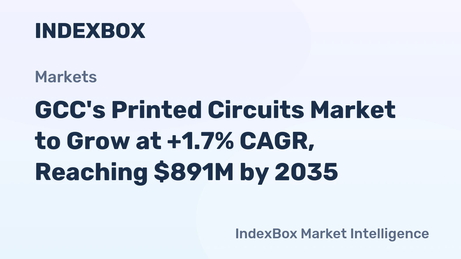 GCC's Printed Circuits Market to Grow at +1.7% CAGR, Reaching $891M by 2035