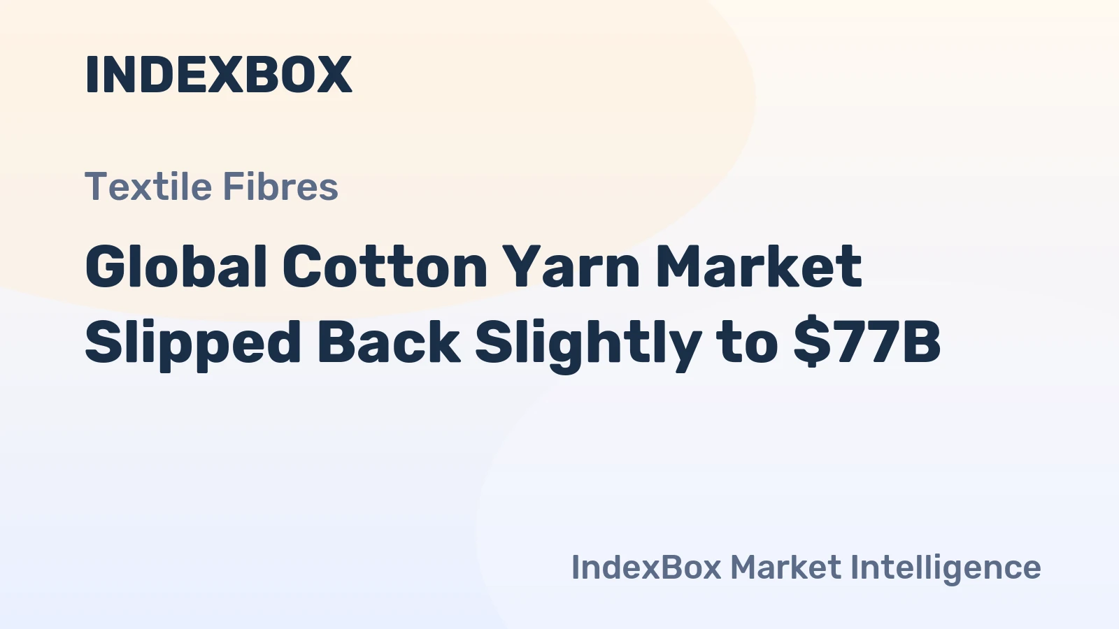Global Cotton Yarn Market Slipped Back Slightly to $77B