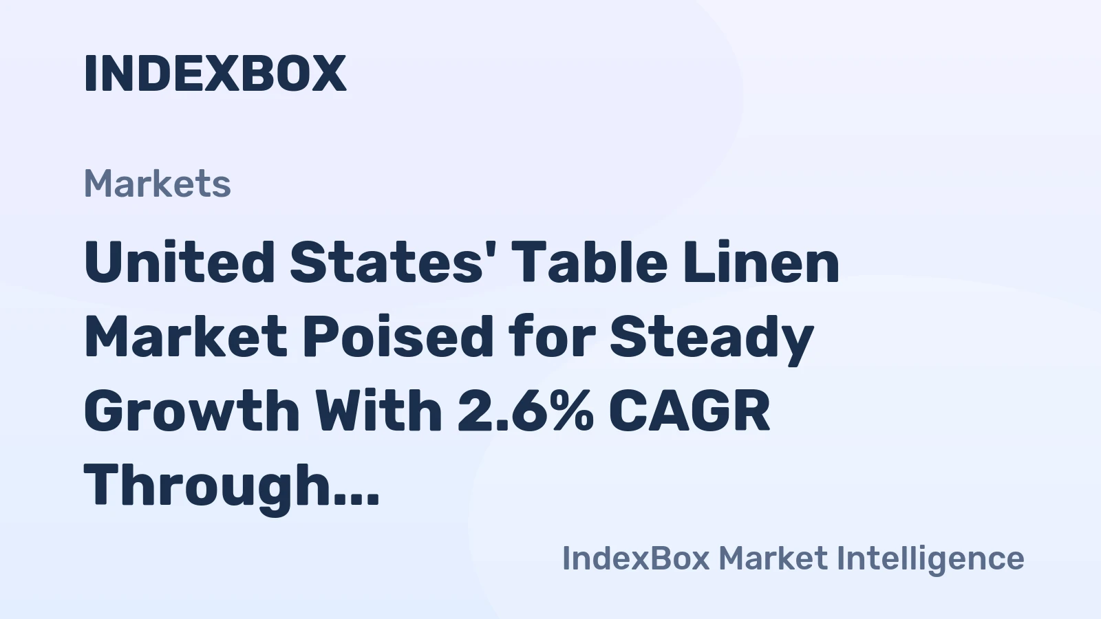 United States' Table Linen Market Poised for Steady Growth With 2.6% CAGR Through 2035
