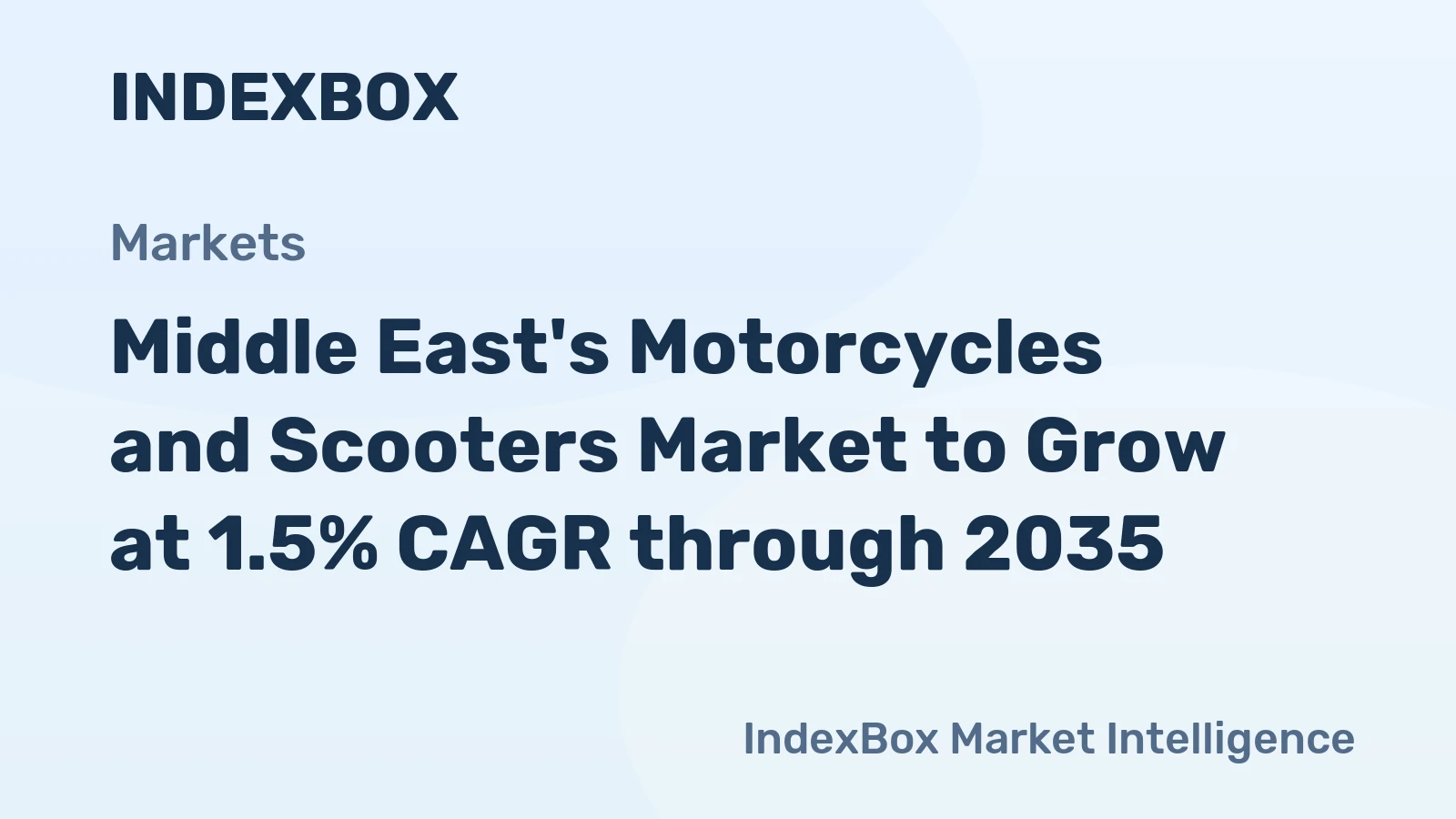 Middle East's Motorcycles and Scooters Market to Grow at 1.5% CAGR through 2035