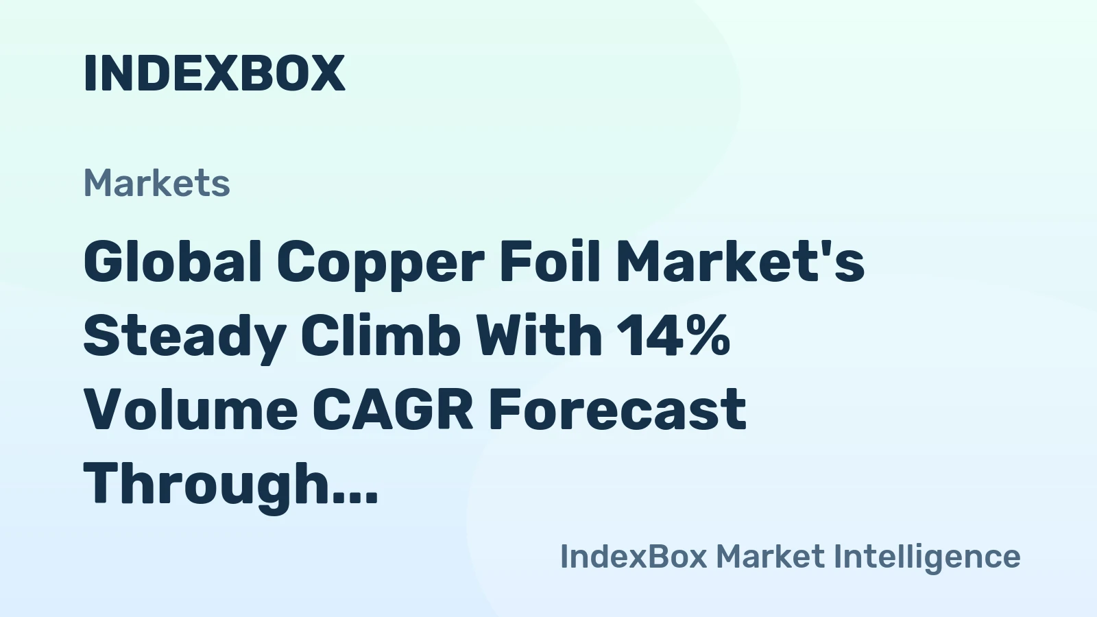 Global Copper Foil Market's Steady Climb With 14% Volume CAGR Forecast Through 2035