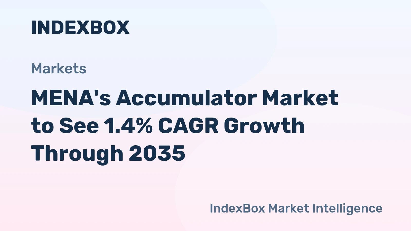 MENA's Accumulator Market to See 1.4% CAGR Growth Through 2035