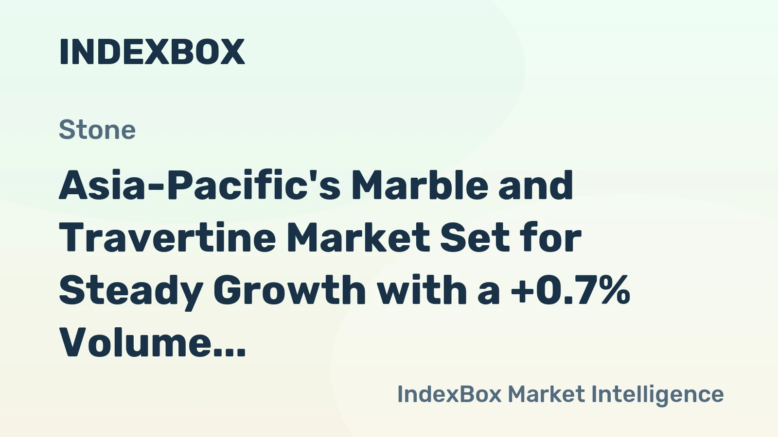 Asia-Pacific's Marble and Travertine Market Set for Steady Growth with a +0.7% Volume CAGR Through 2035