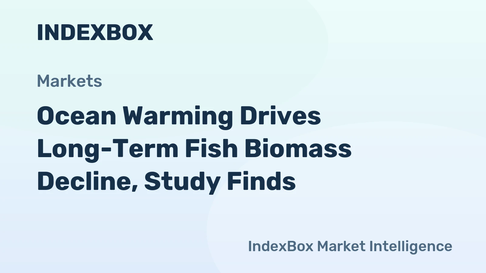 Ocean Warming Drives Long-Term Fish Biomass Decline, Study Finds