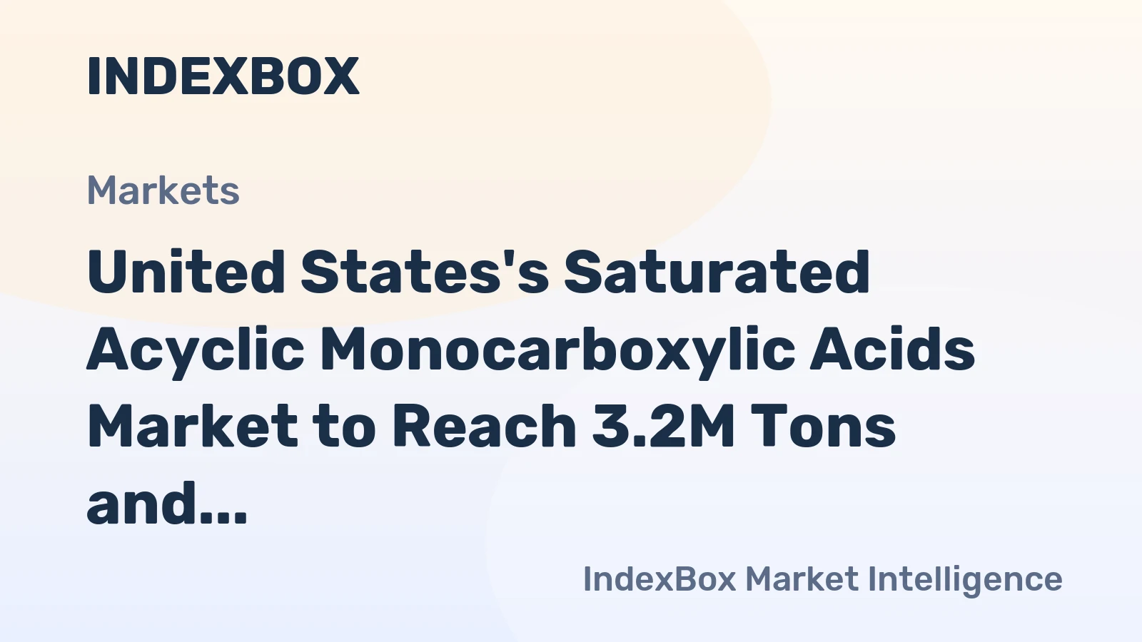 United States's Saturated Acyclic Monocarboxylic Acids Market to Reach 3.2M Tons and $5.6B by 2035