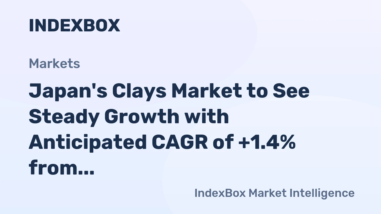 Japan's Clays Market to See Steady Growth with Anticipated CAGR of +1.4% from 2024-2035