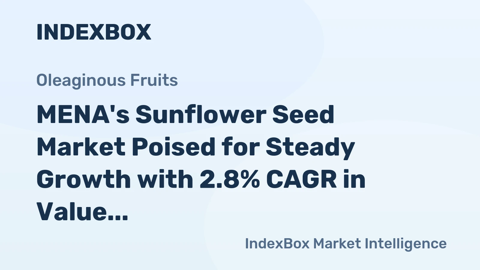 MENA's Sunflower Seed Market Poised for Steady Growth with 2.8% CAGR in Value