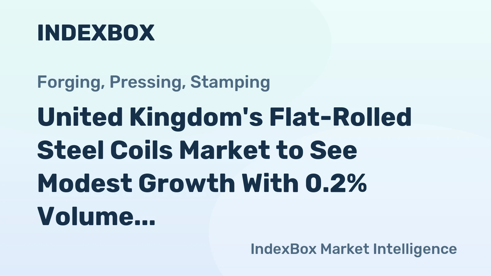 United Kingdom's Flat-Rolled Steel Coils Market to See Modest Growth With 0.2% Volume CAGR Through 2035