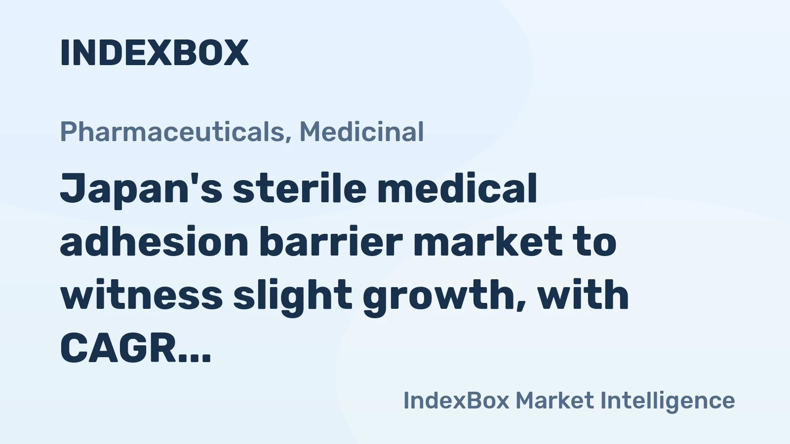 Japan's sterile medical adhesion barrier market to witness slight growth, with CAGR of +2.1% by 2035