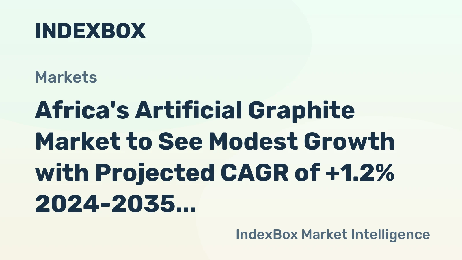 Africa's Artificial Graphite Market to See Modest Growth with Projected CAGR of +1.2% 2024-2035