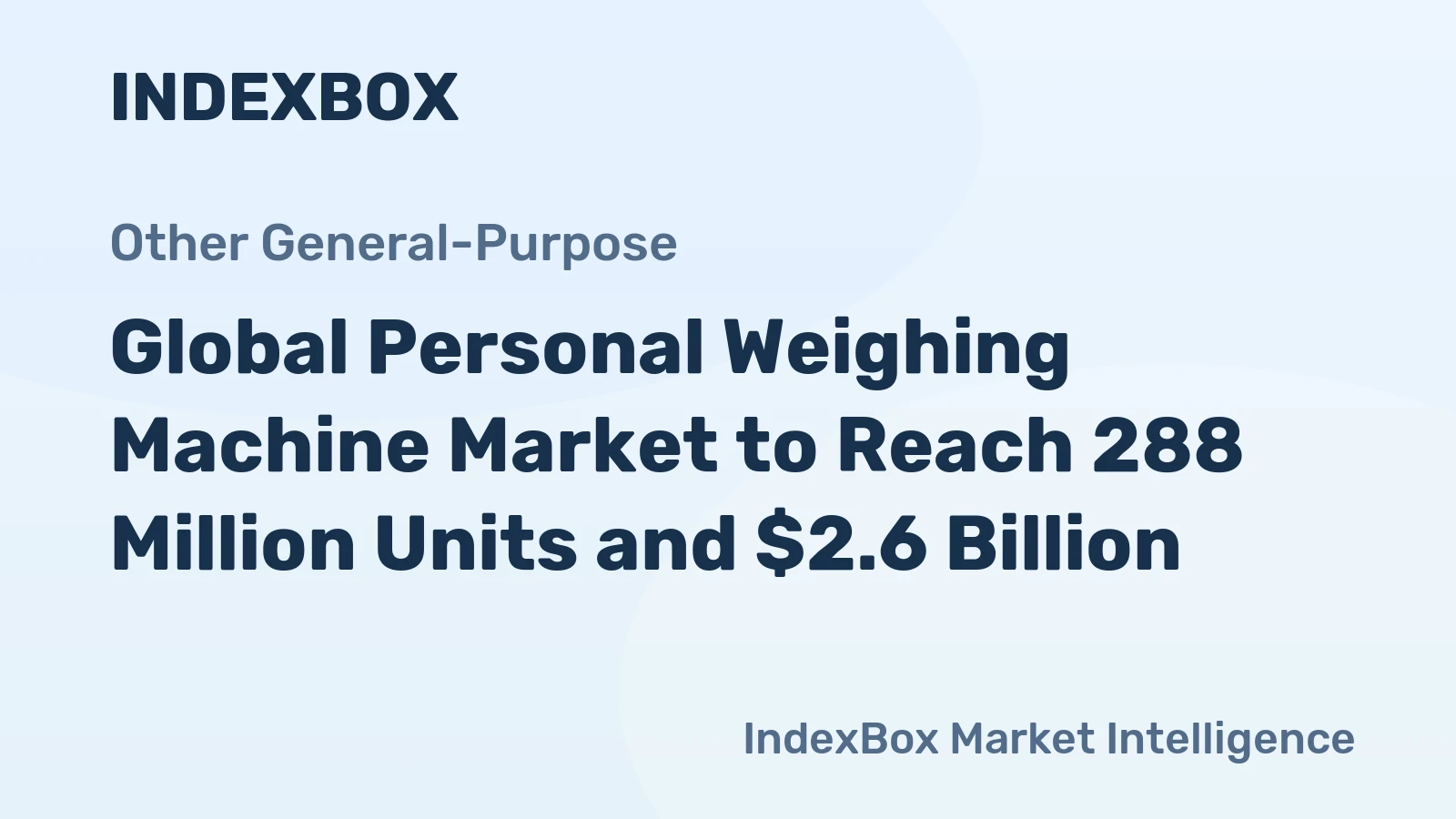 Global Personal Weighing Machine Market to Reach 288 Million Units and $2.6 Billion