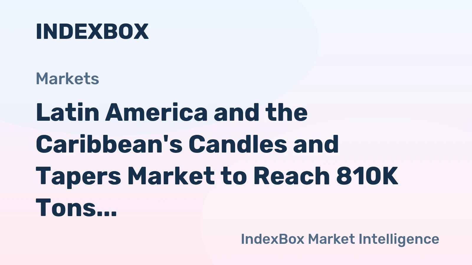 Latin America and the Caribbean's Candles and Tapers Market to Reach 810K Tons and $2.6B by 2035