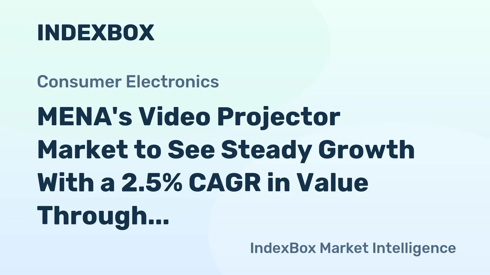 MENA's Video Projector Market to See Steady Growth With a 2.5% CAGR in Value Through 2035