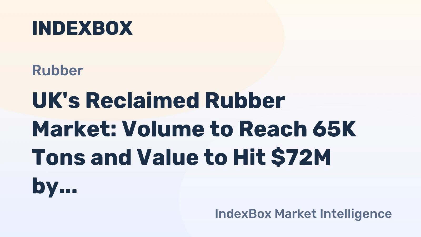 UK's Reclaimed Rubber Market: Volume to Reach 65K Tons and Value to Hit $72M by 2035
